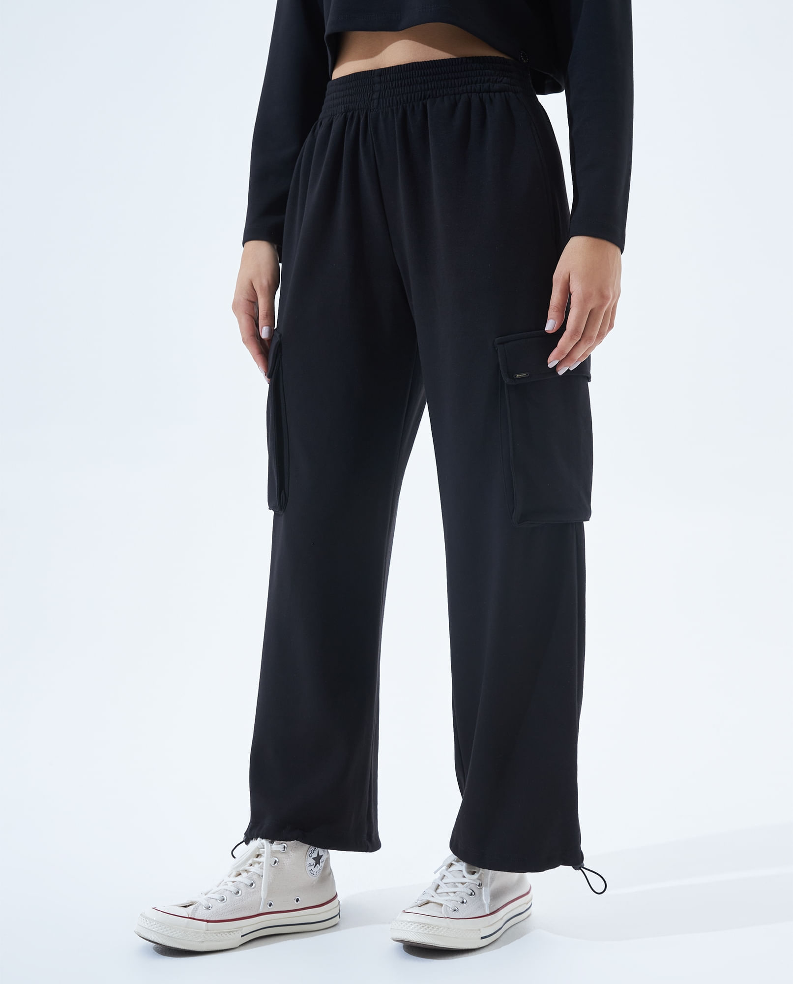 Pantalón con pretina elástica para mujer