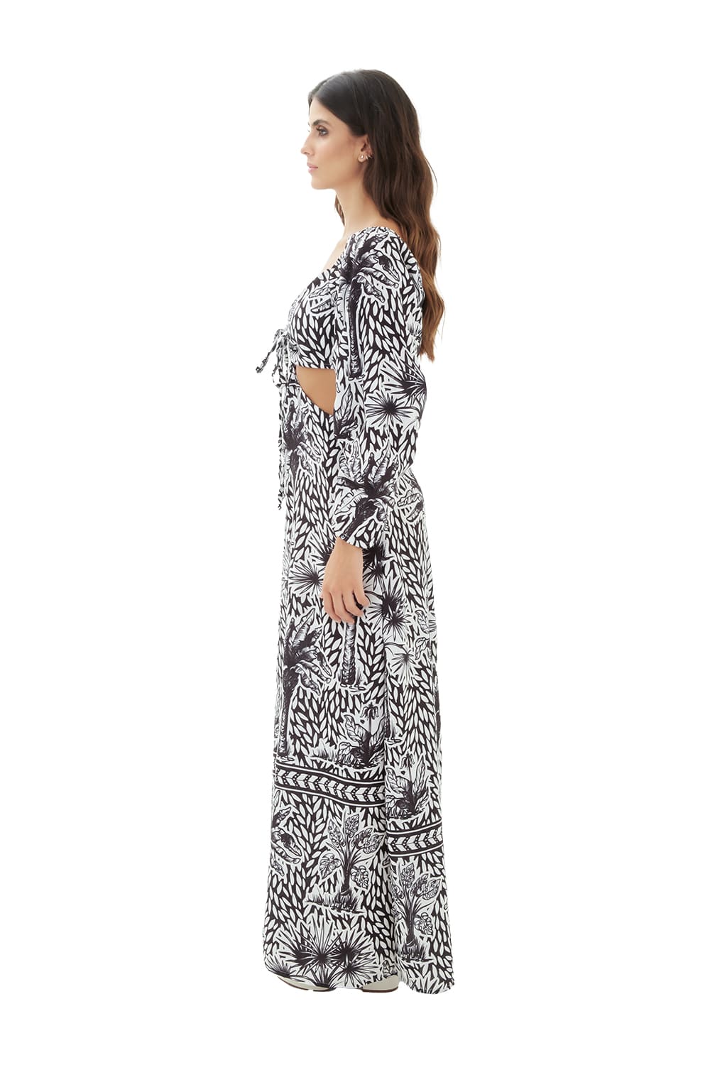 Vestido largo aires del trópico negro Aires del Norte