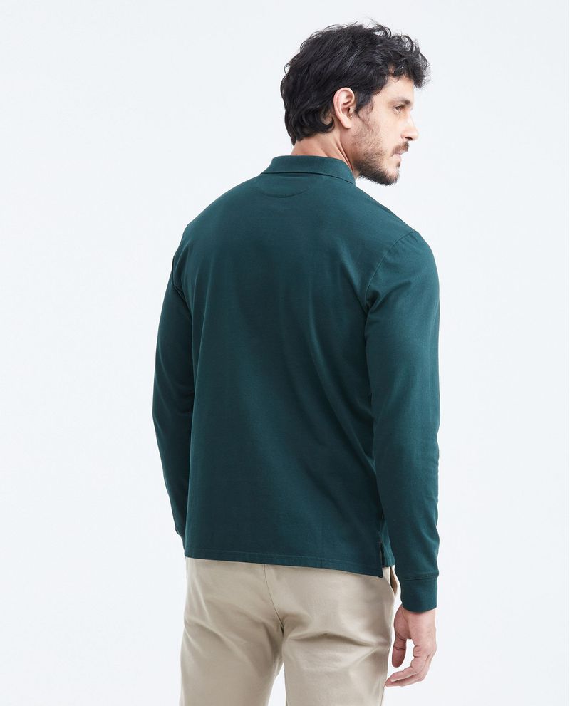 Camiseta Polo Classic Fit Manga Larga para Hombre